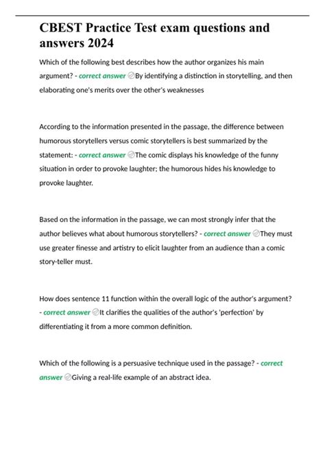 Image result for Free Printable CBEST Practice Test