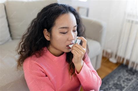 Image result for Woman Using Inhaler