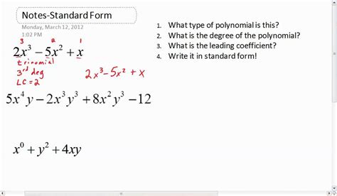 Image result for Writing Polynomials in Standard Form