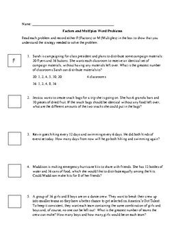 Image result for Multiples and Factors Word Problems