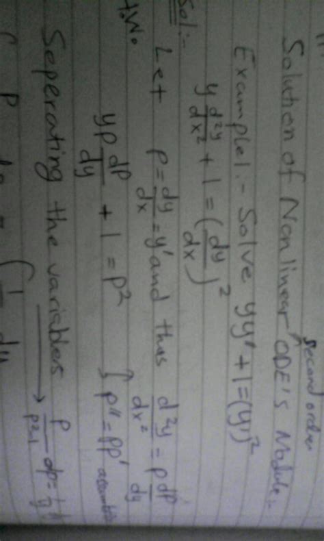 Image result for Nonlinear Ode Examples