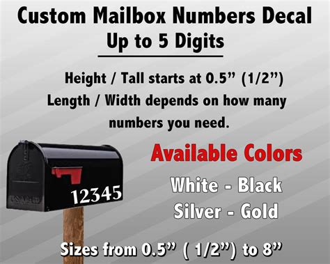 Image result for Vinyl Mailbox Numbers