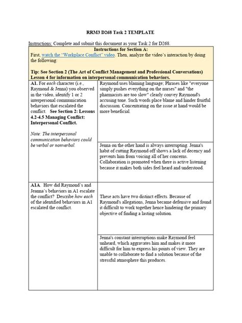 Image result for D268 Task 3 Examples