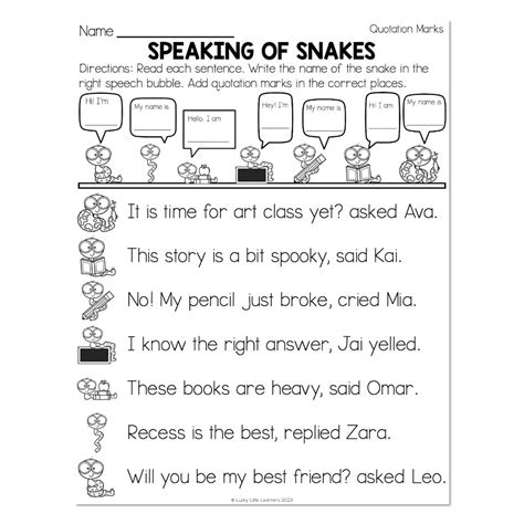 Image result for Quotation Marks Worksheet Free
