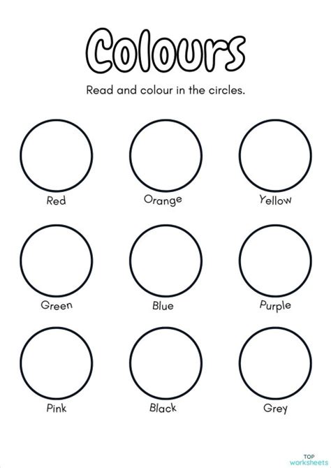 Image result for Colours Worksheet