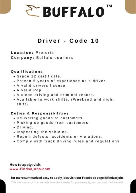 Image result for Code 10 Driver Jobs