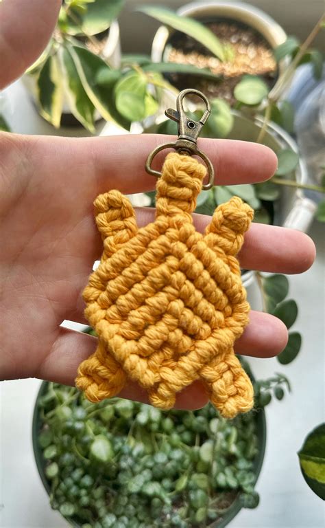Image result for Macrame Turtle Keychain