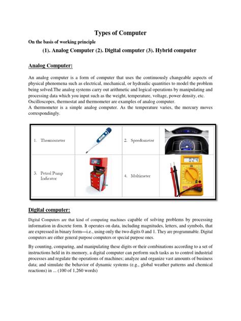 Image result for Classification of Computers PDF