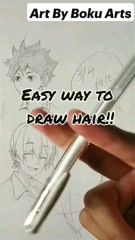 Image result for Anime Hair Drawing Tutorial