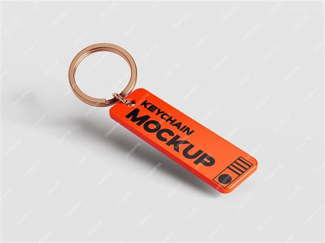 Premium PSD | Keychain mockup design template