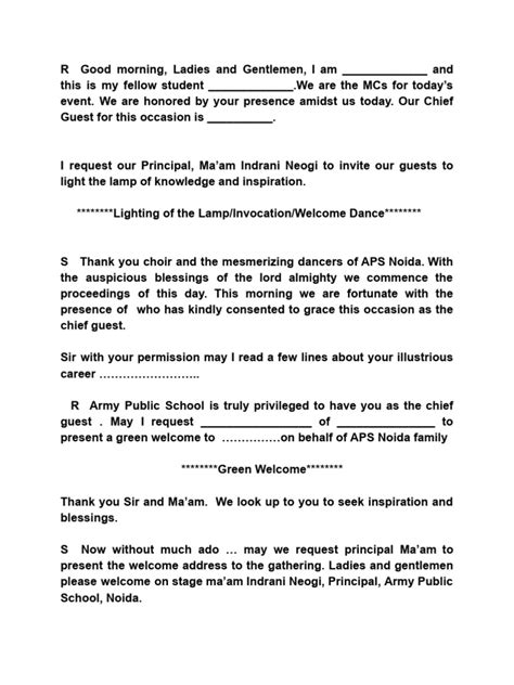 Image result for Script for MC