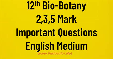 Image result for 12th Botany Important Question PDF