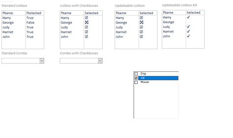 Image result for Access ListBox Option Basic