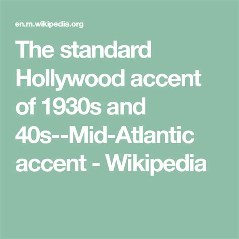 Image result for Mid-Atlantic Accent Example