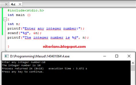 Image result for Syntax for Output Number in C
