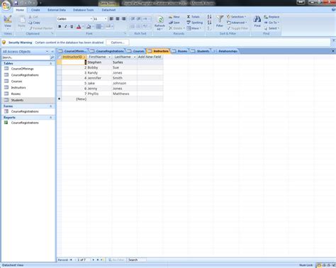 Image result for Create Access Database for Teachers