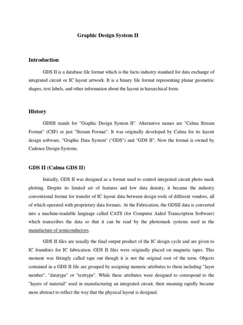 Image result for GDS Format