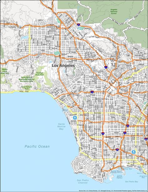 Los Angeles Zip Code Map - GIS Geography