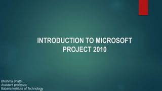 Image result for Microsoft Project 2010 Overview