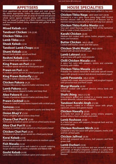 Image result for Moonlight Menu