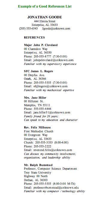 Image result for Reference Page Job Application