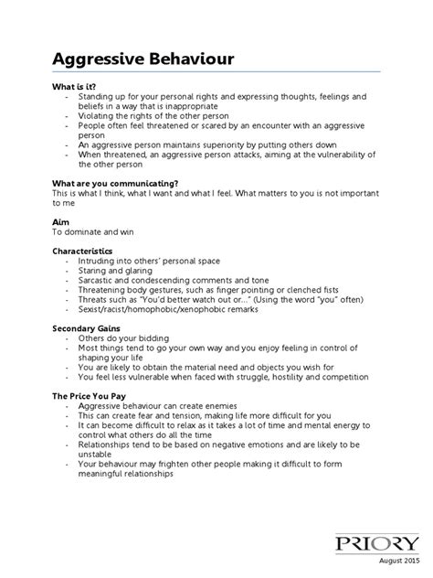 Image result for Management of Aggressive Behavior