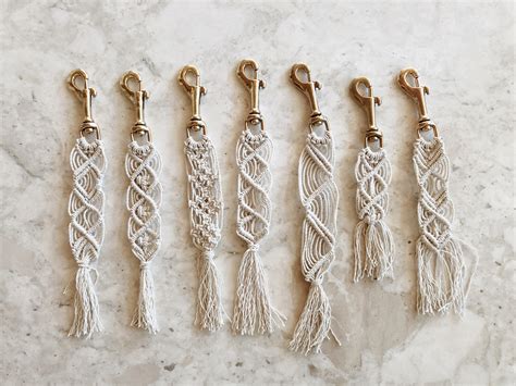 Image result for Macrame Key Ring Designs Using Beads