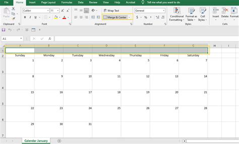 Image result for Creating a Calendar in Excel