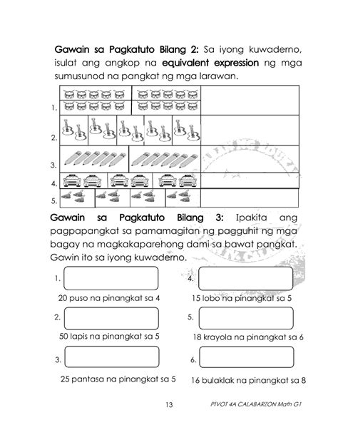 Image result for Grade 1 Math 1 Module 1 Week 1