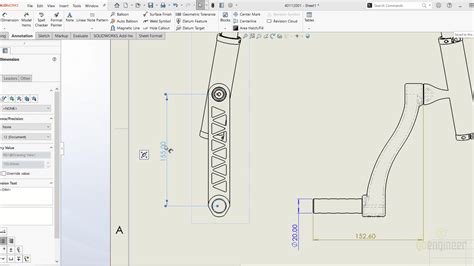 Image result for Align Dimensions in Drawing SolidWorks
