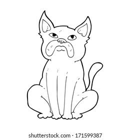 Cartoon Grumpy Little Dog Stock Vector (Royalty Free) 186539207 ...