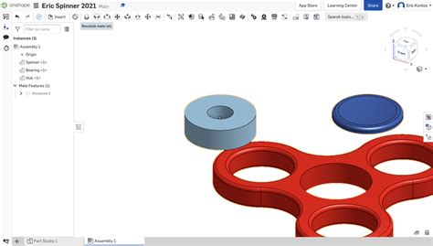 Image result for Onshape Tutorials Fidget Spinner