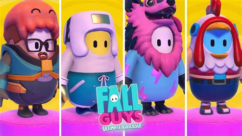 FALL GUYS - All Skins & Costumes Showcase - YouTube