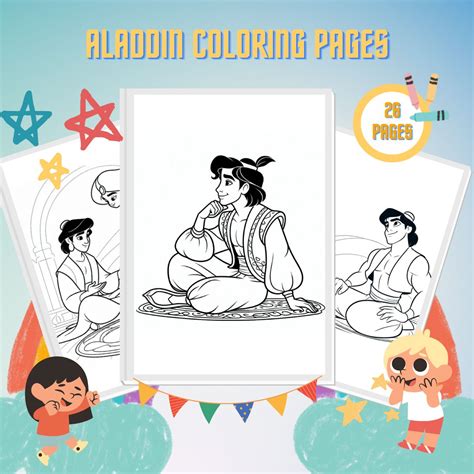 Image result for Aladdin Coloring Pages