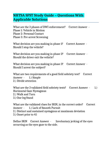 Image result for SFST Study