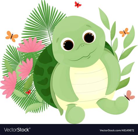 Cartoon turtle Royalty Free Vector Image - VectorStock