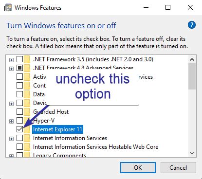 Image result for Uninstall Internet Explorer
