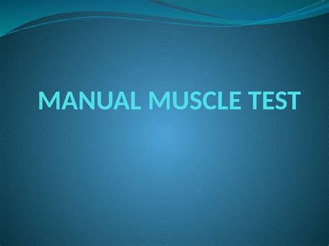 Image result for Manual Muscle Test