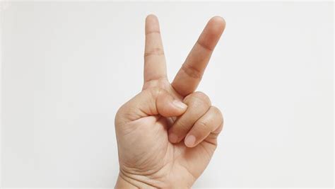 Image result for Number Two Hand Signal