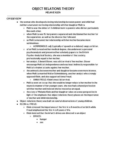 Image result for Object-Relations Theory