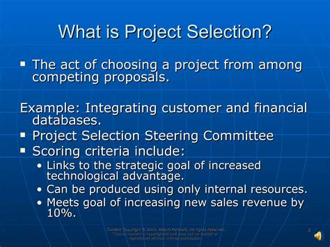 Image result for Project Selection Slide
