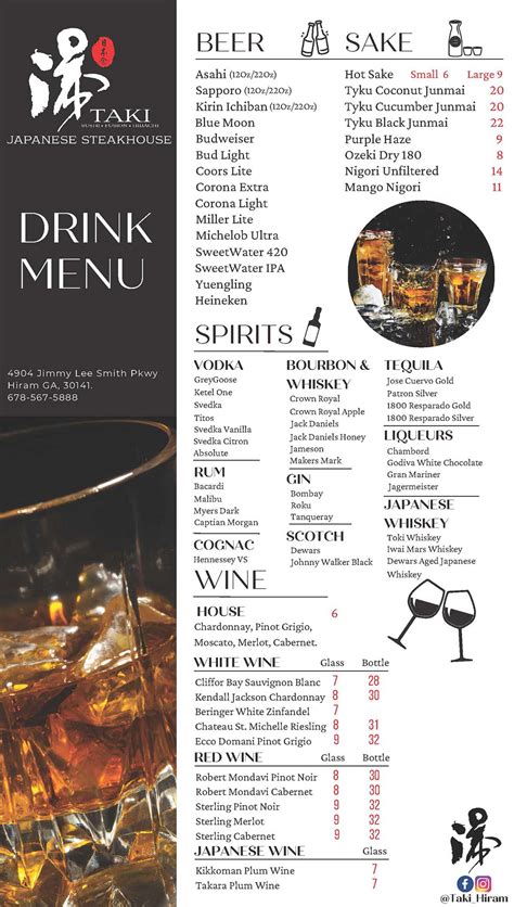 Image result for Alcohol Menu