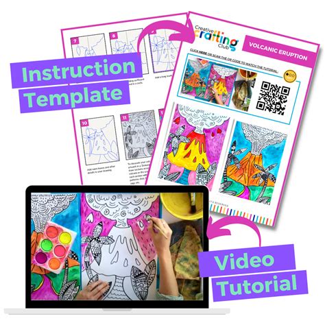 Image result for Volcano Art Lesson