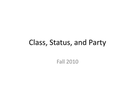 Image result for Class Status Party