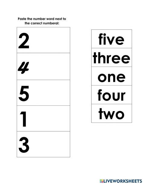 Image result for Number Words Worksheet