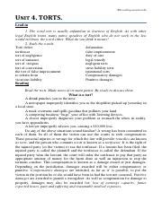 Image result for Main Torts Examples