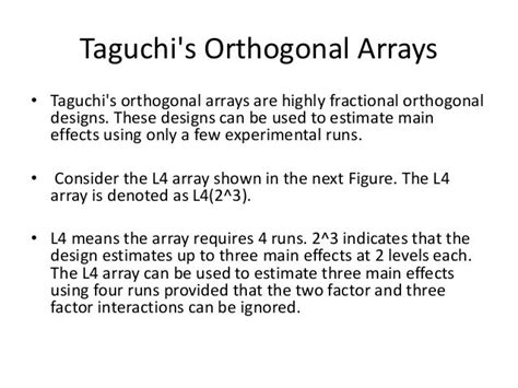 Image result for Taguchi Method Design of Experiments