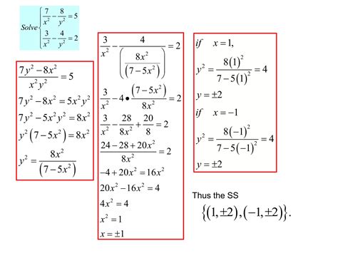 Image result for System of Nonlinear Equations Examples