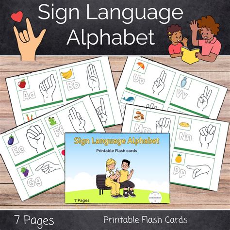 Image result for Sign Language Alphabet Cards