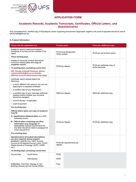 Image result for UFS Transcript